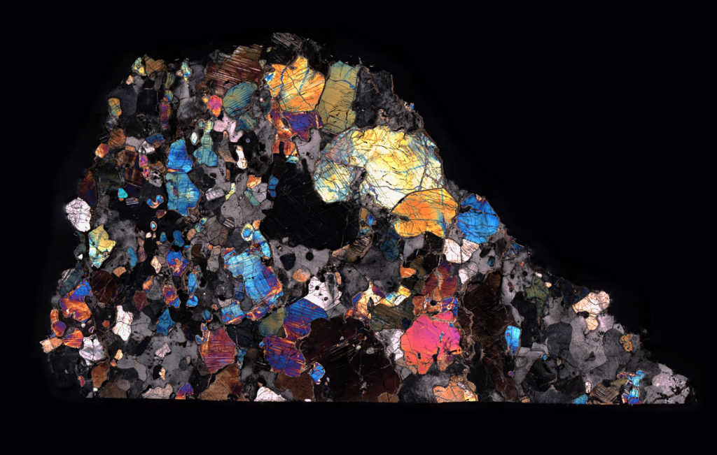 NWA 7325 Meteorite Thin Section | Solar Anamnesis