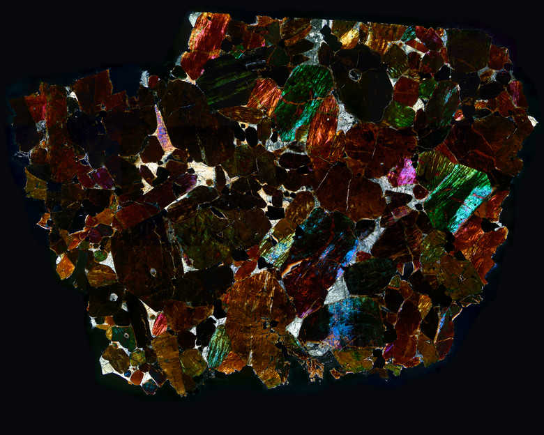 NWA 2737 Meteorite Thin Section | Solar Anamnesis