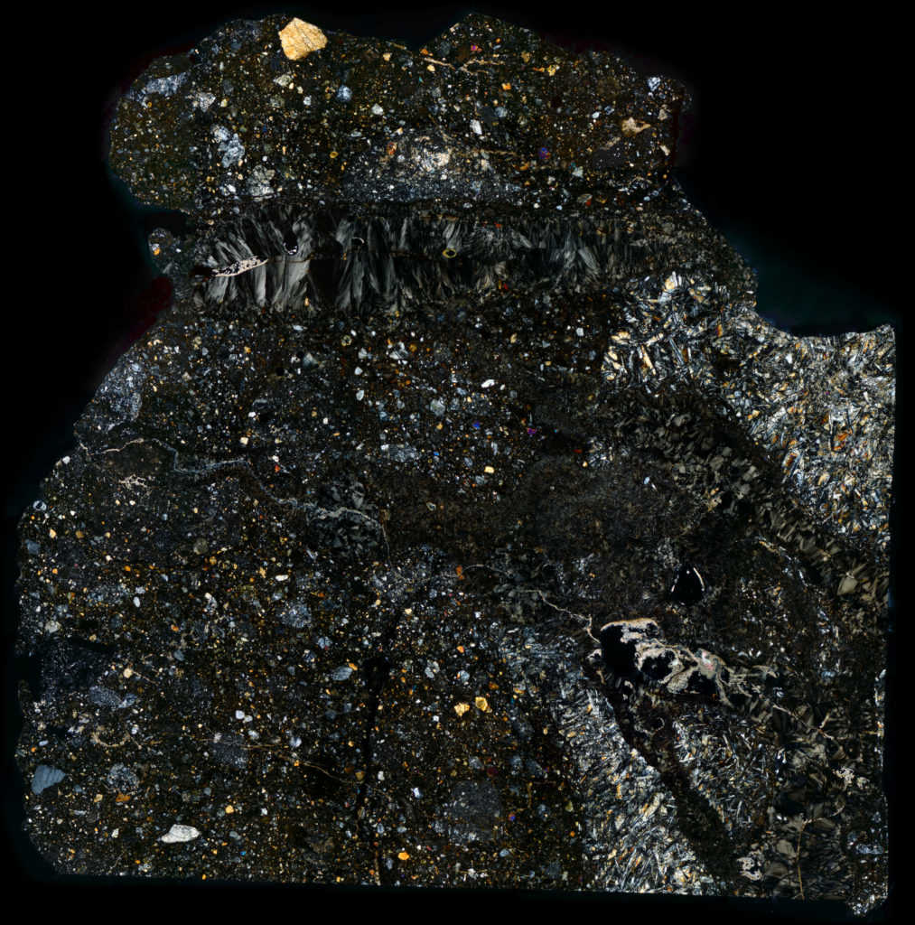 NWA 8010 Meteorite Thin Section | Solar Anamnesis