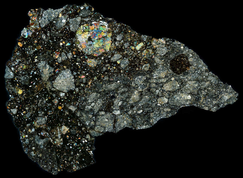 NWA 10203 Meteorite Thin Section | Solar Anamnesis