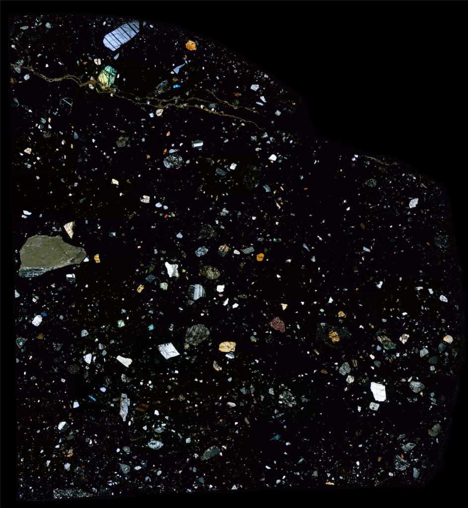 NWA 11220 Meteorite Thin Section | Solar Anamnesis